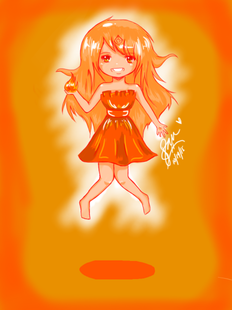 flame princess fan art - ibisPaint