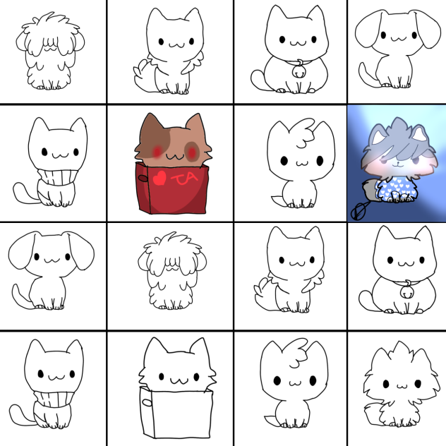 Cat and dog collab - ibisPaint