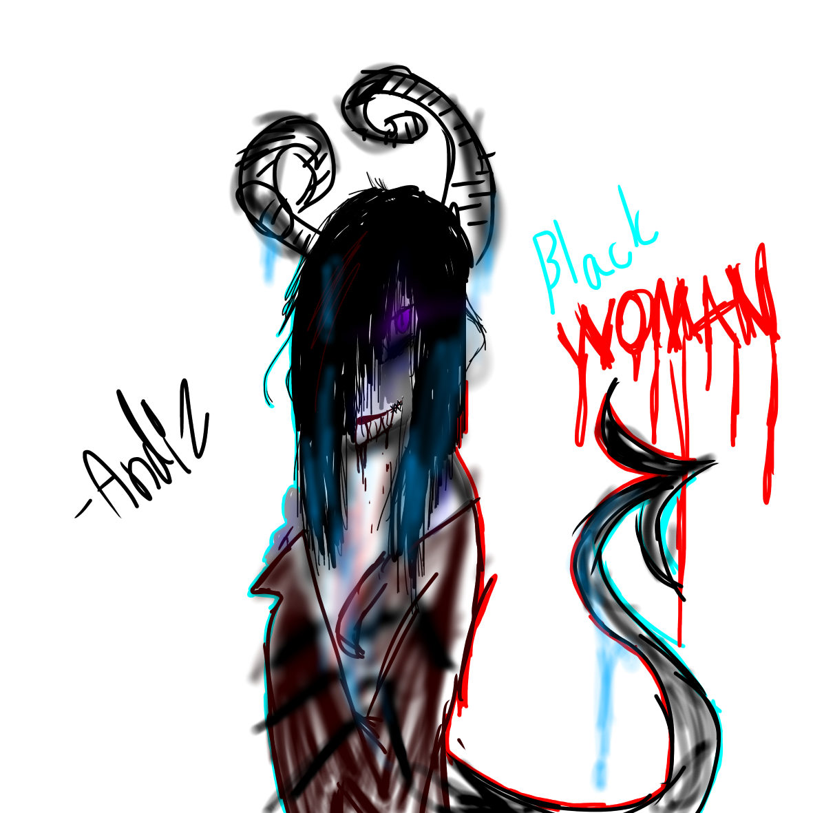 Black Woman Speedpaint Normal form - ibisPaint