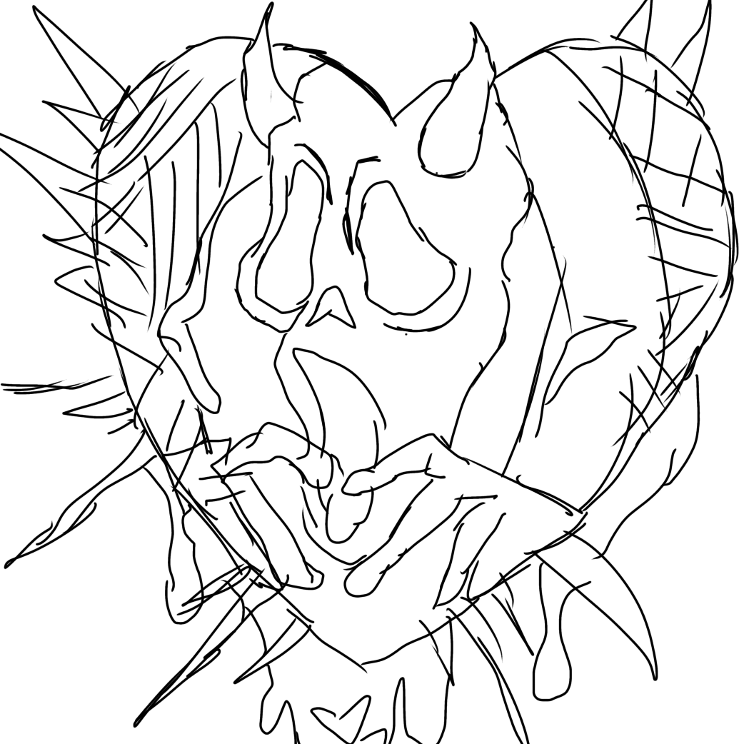 Ghost face sketch yippee - ibisPaint