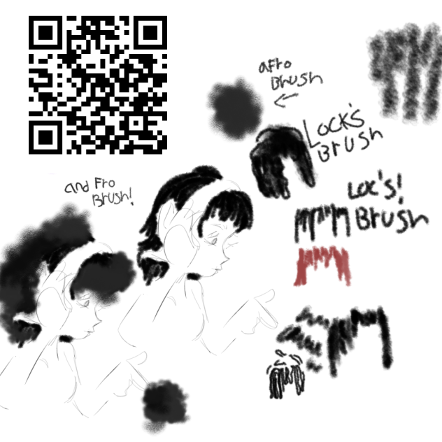AFRO N LOCKS BRUSH!!! read desc plx - ibisPaint