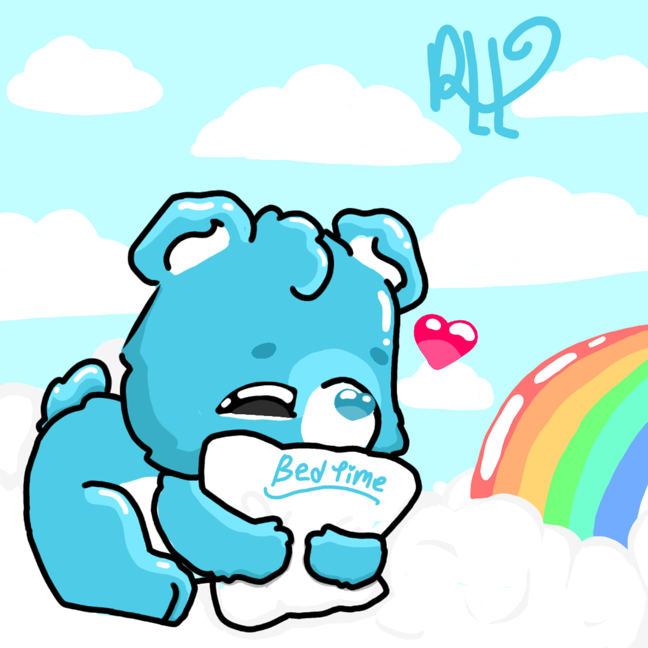 silly lil night time bear fanart - ibisPaint