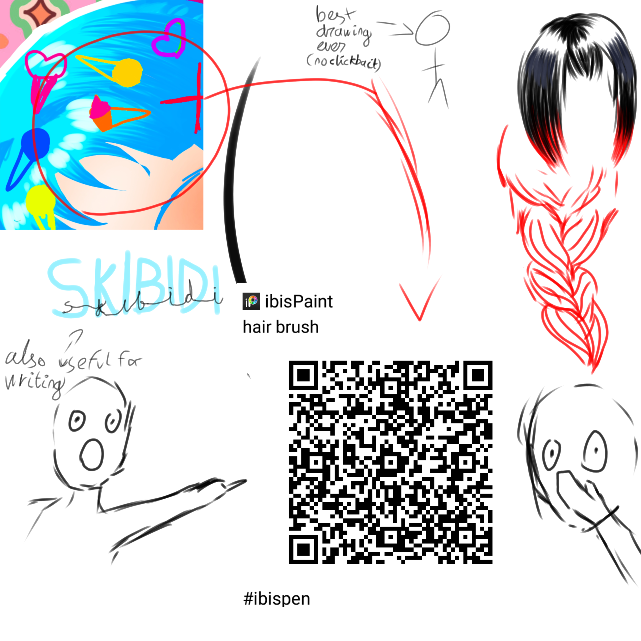 The most amazing hair brush ever - ibisPaint