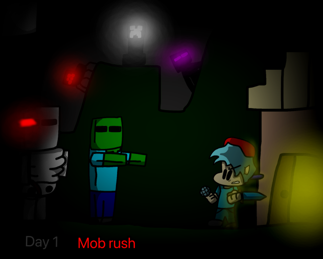 Boyfriend plays Minecraft DAY 1 - ibisPaint