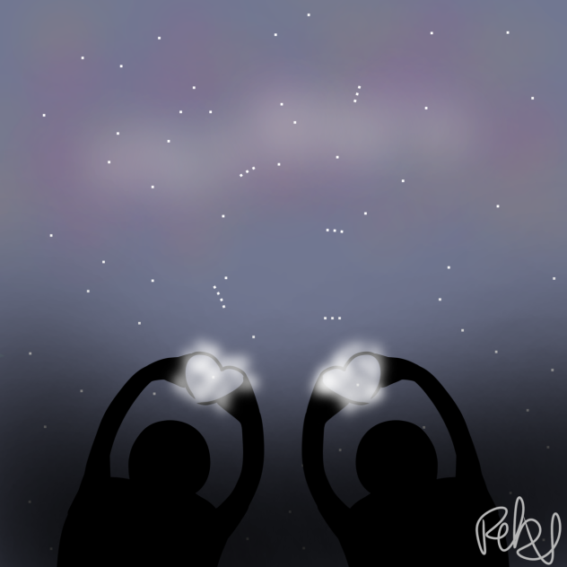 Buddies watching stars - ibisPaint
