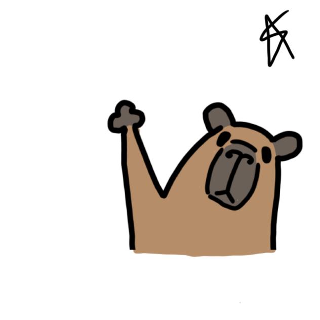 Capybara saying hello. - ibisPaint