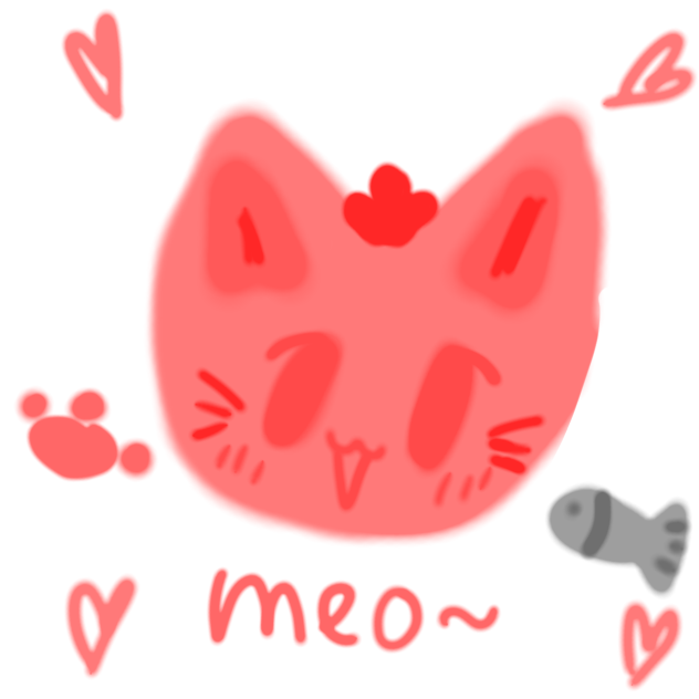 Pink cat - ibisPaint