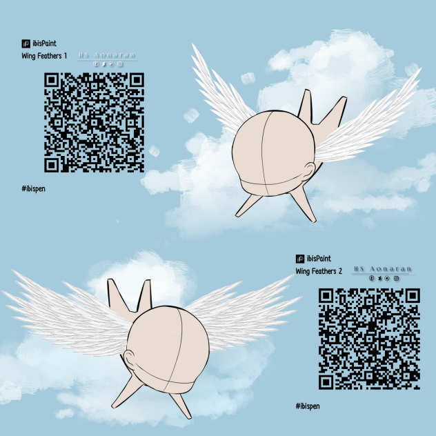 HS CUSTOM BRUSHES (WING FEATHERS) - ibisPaint