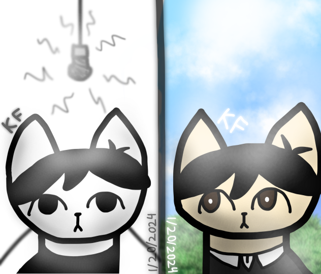 Omori and Sunny as cats! - ibisPaint
