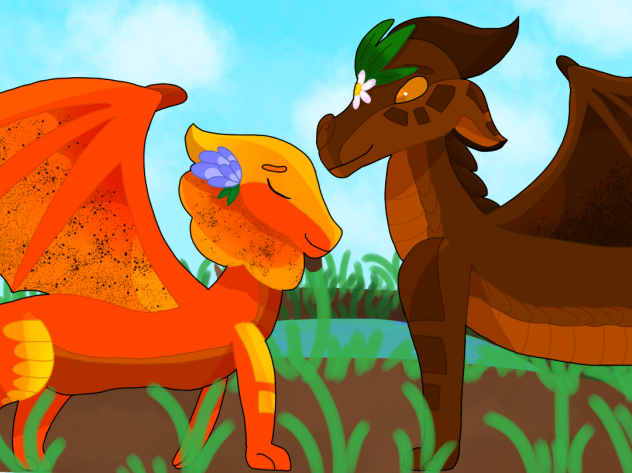 Tigerlily and Cattail - ibisPaint