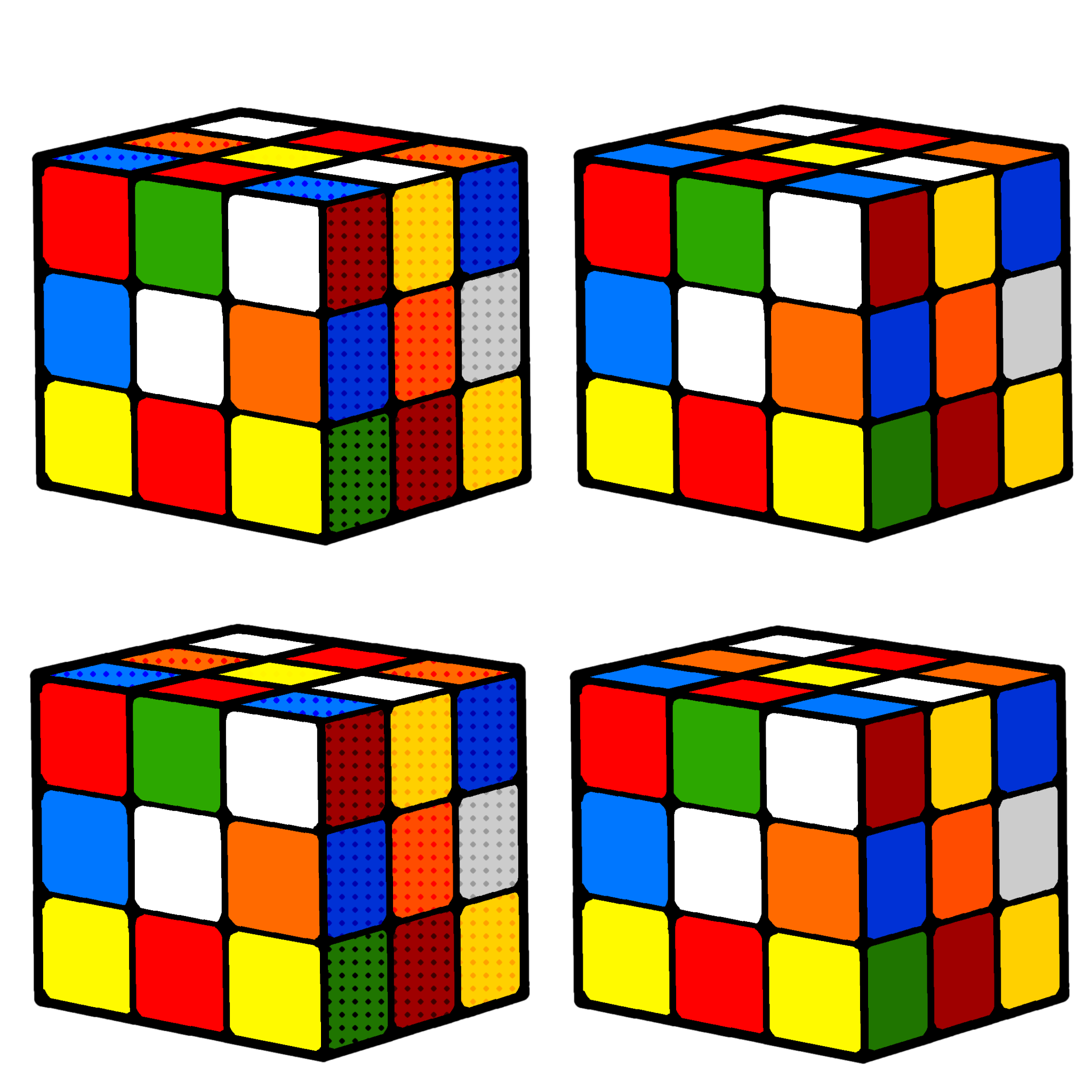 Rubik cube (pop art) - ibisPaint