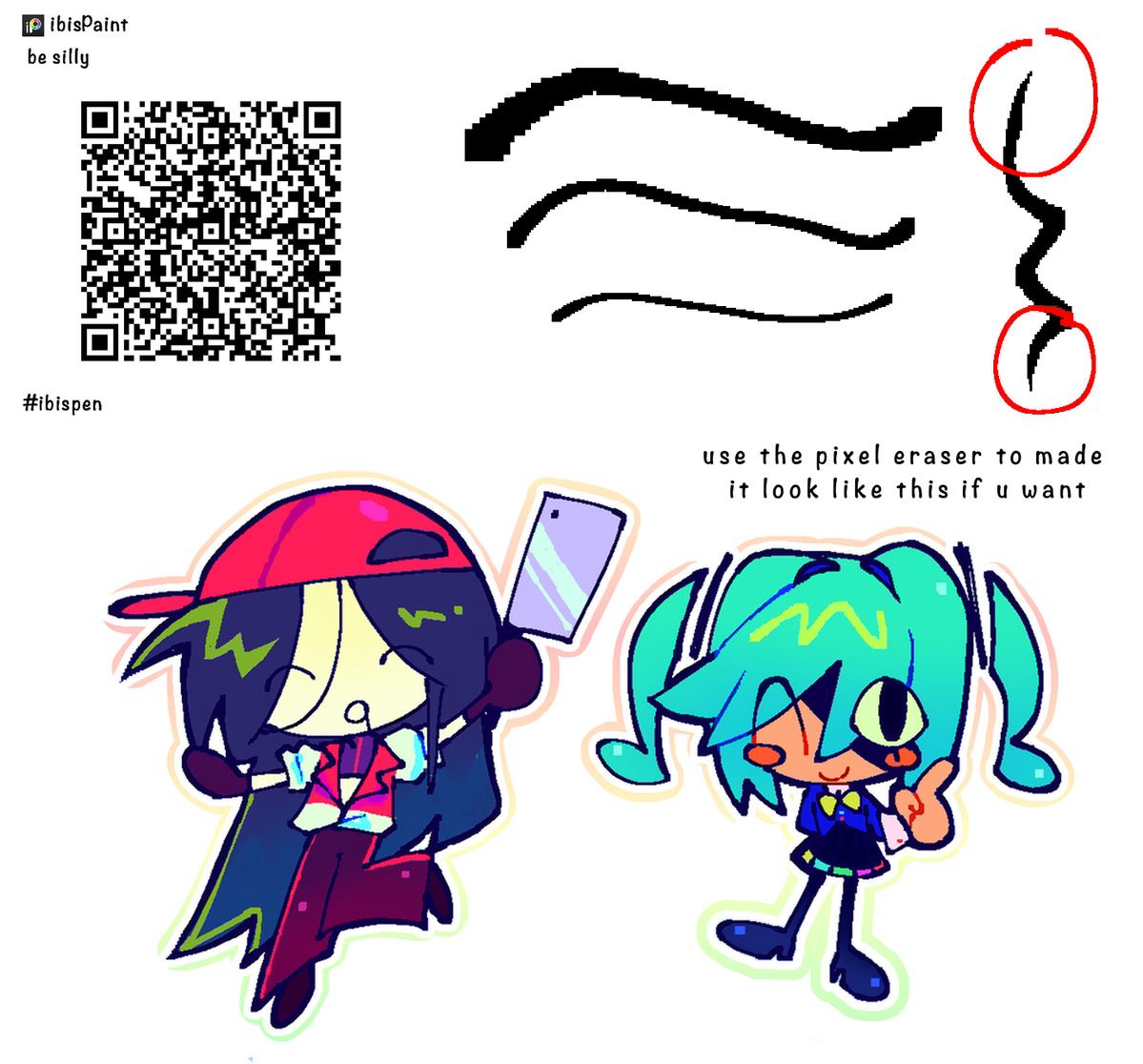 Silly static miku brush - ibisPaint