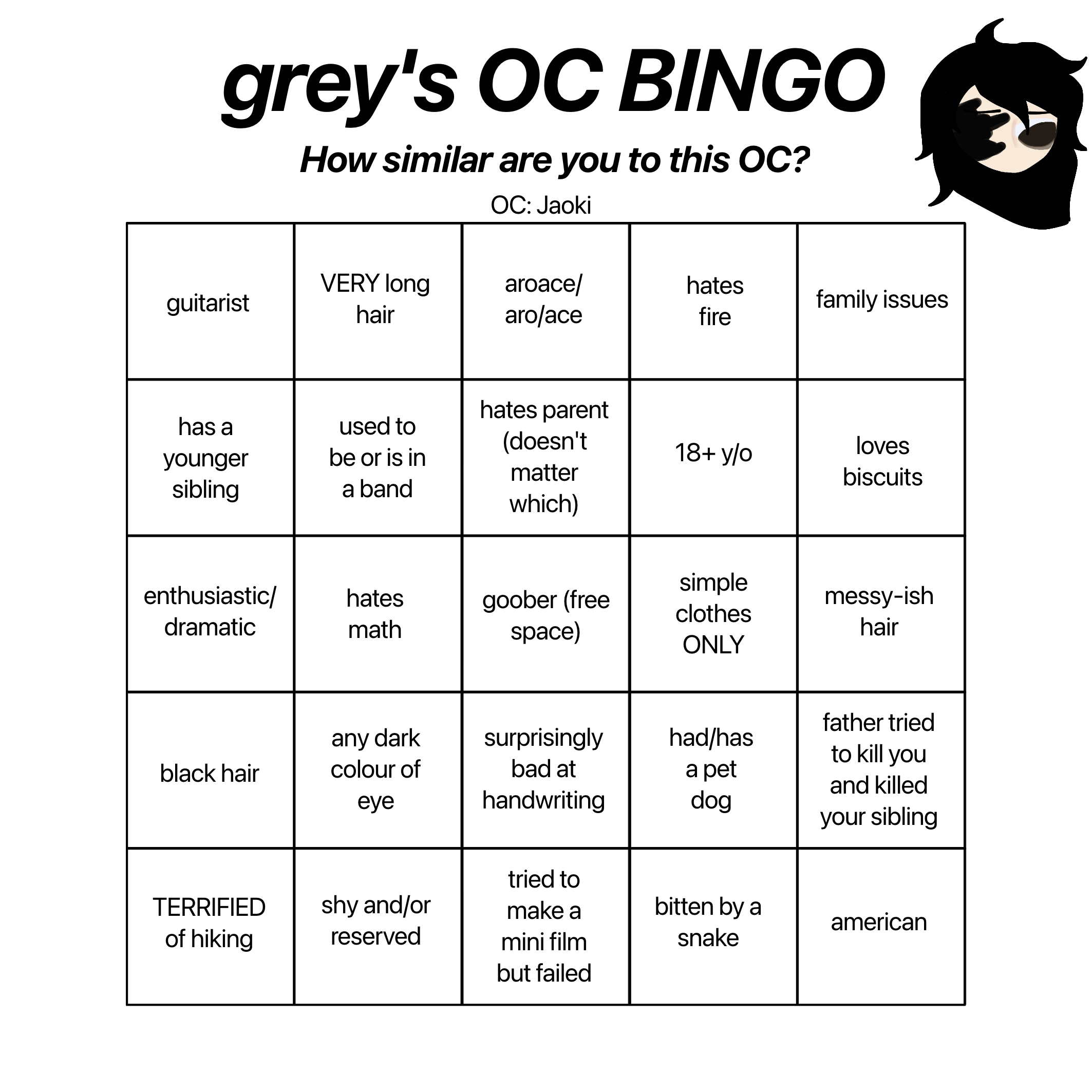 grey's OC BINGO - ibisPaint