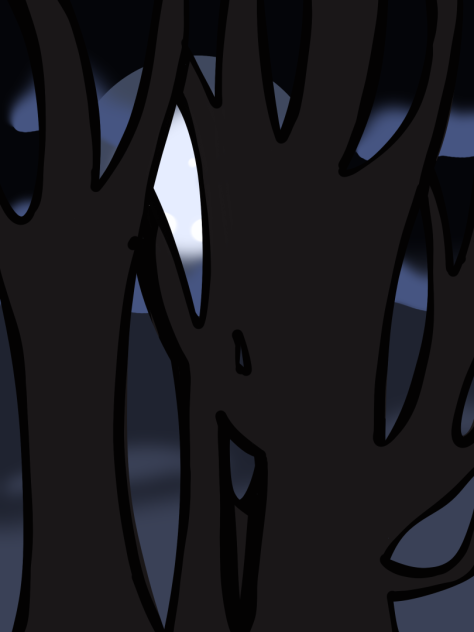 Night forest background - ibisPaint