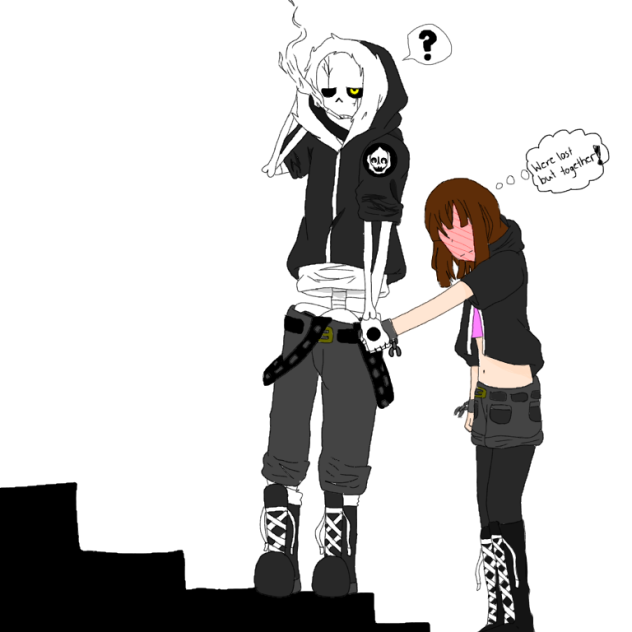 G! Sans x Frisk - ibisPaint
