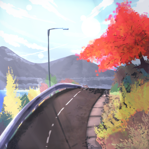 IBM1514 maple tree on the hill day - ibisPaint