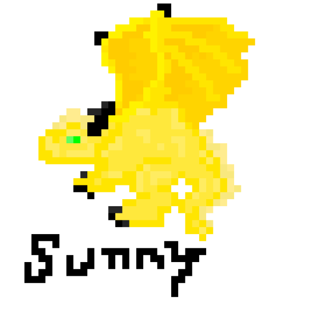 pixel art of sunny - ibisPaint