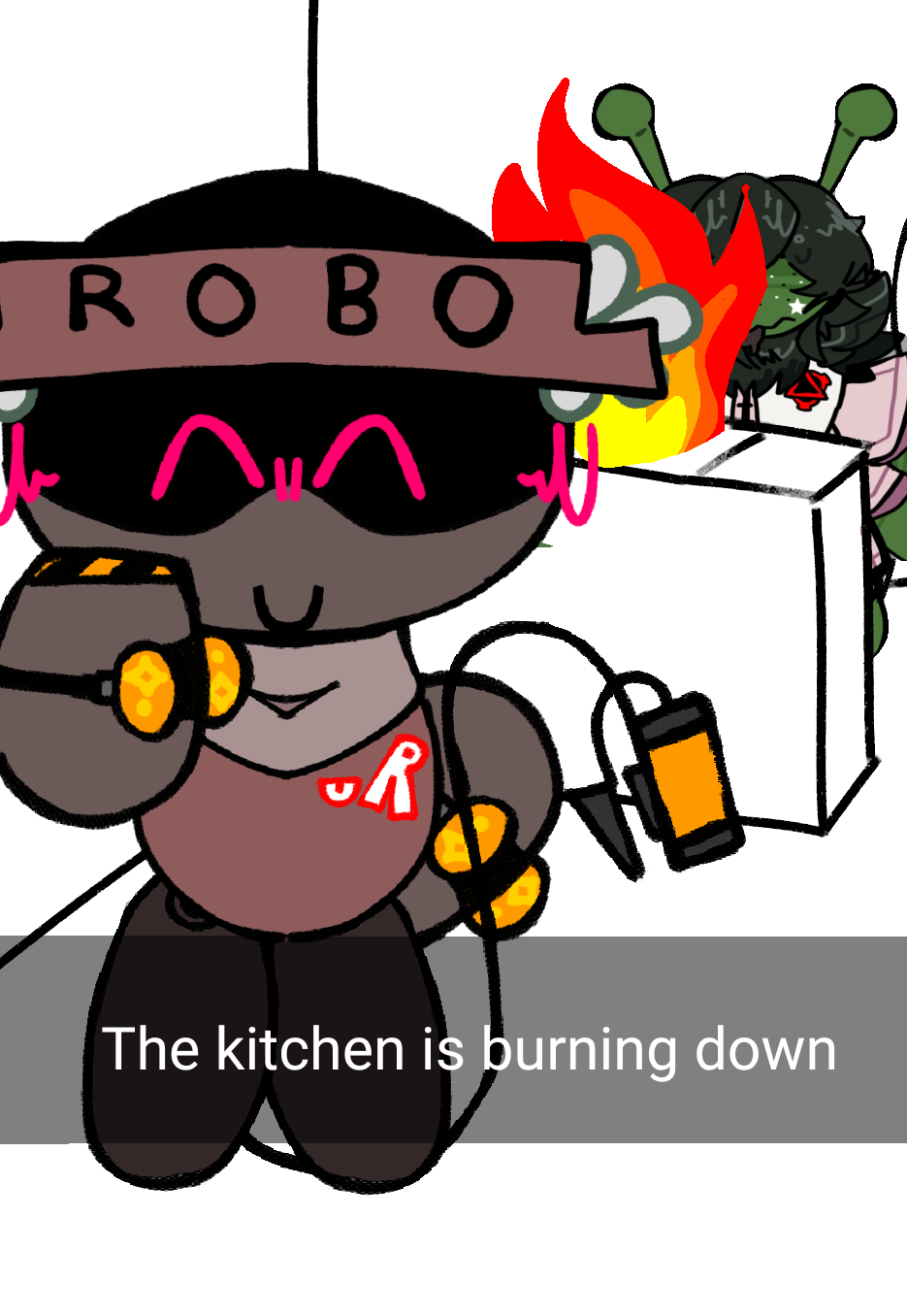 burning kitchen - ibisPaint