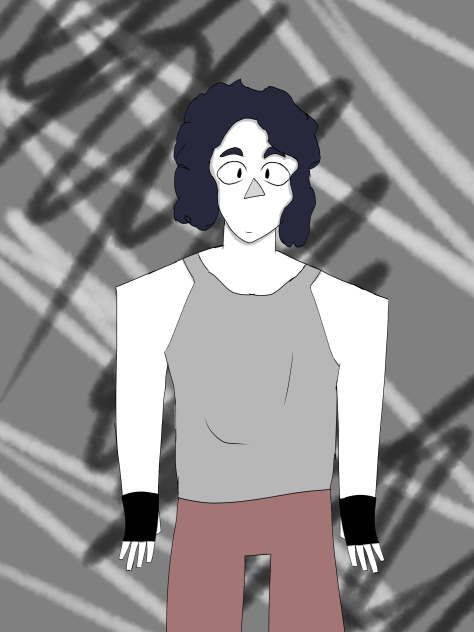 tank top fingerless gloves guy - ibisPaint