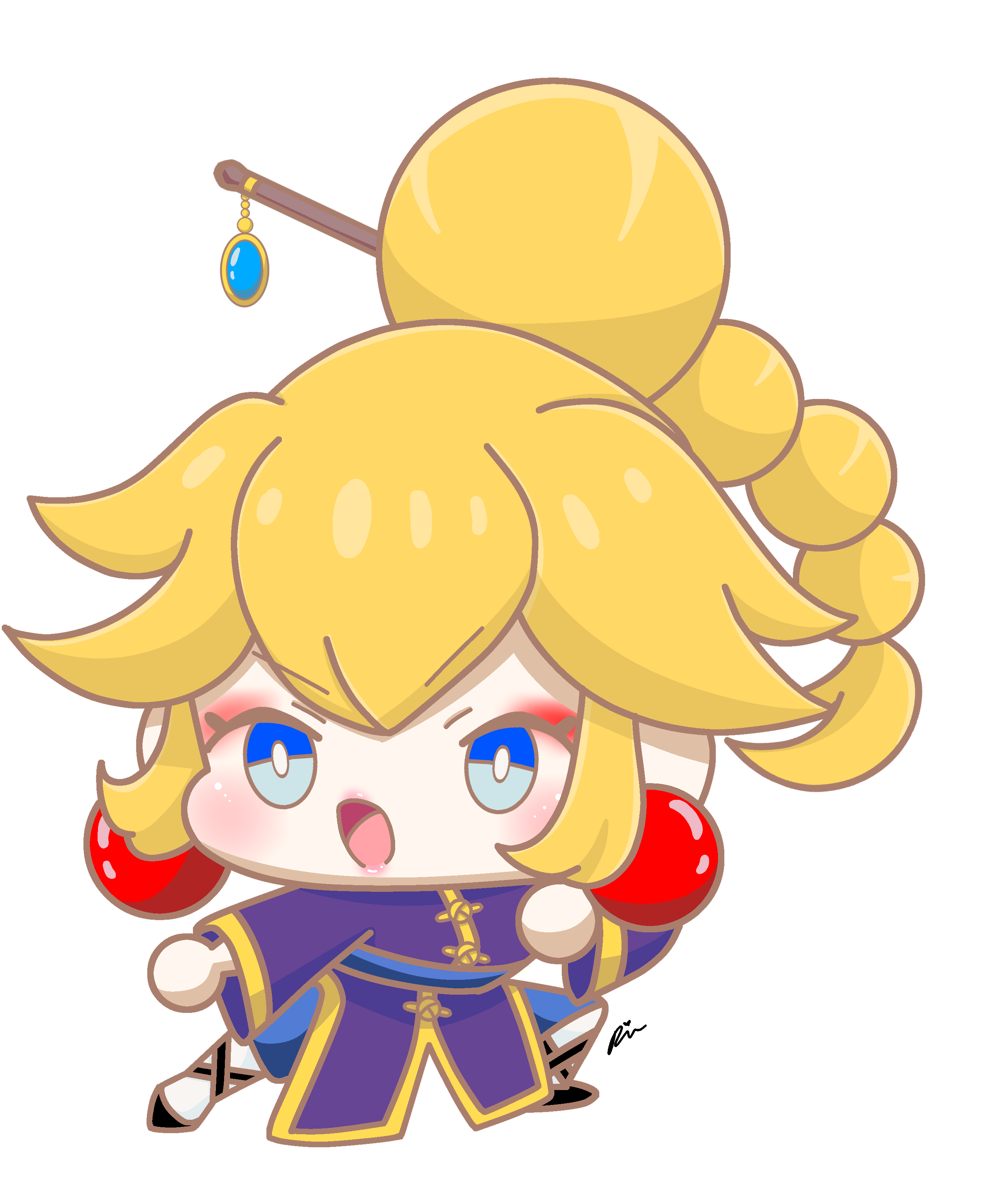 Kung Fu Peach kicks in - ibisPaint