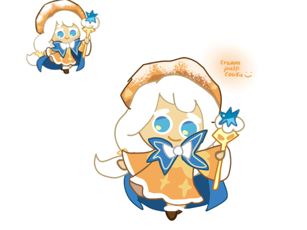 cream puff cookie - ibisPaint