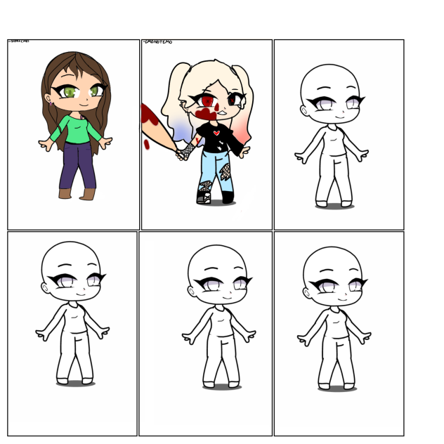 Did this colab thing (Gacha girl) - ibisPaint