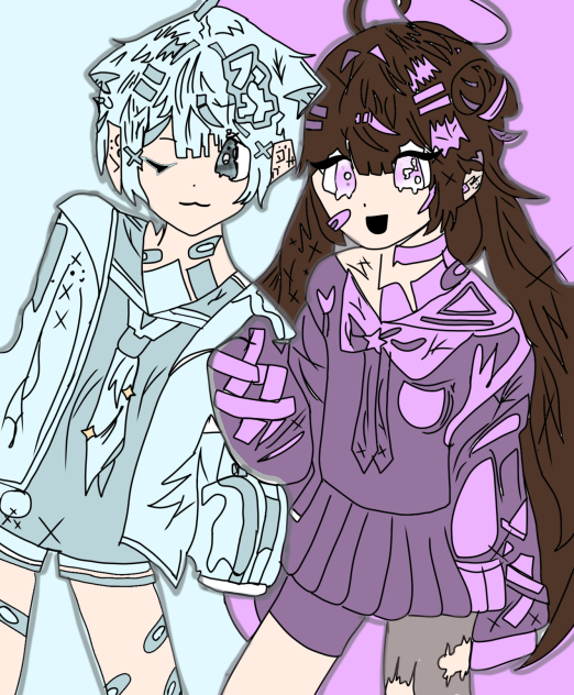 Two Colour people - ibisPaint