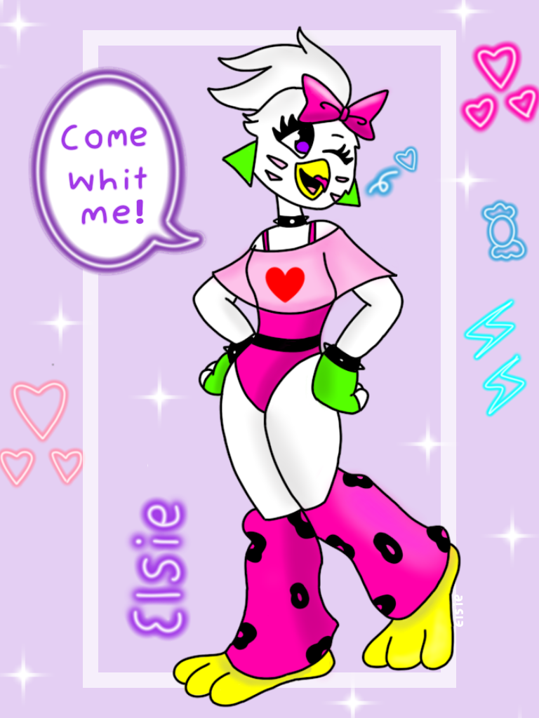 Glamrock chica redesign 💜 - ibisPaint