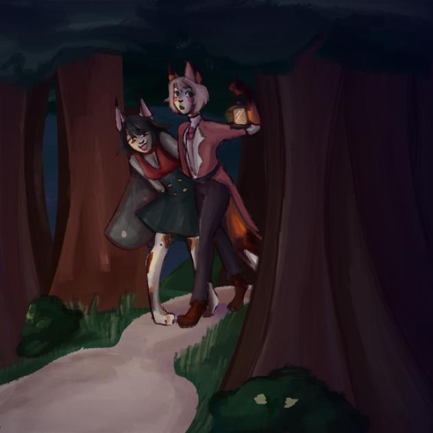 Romantic Walk in a Forest - ibisPaint