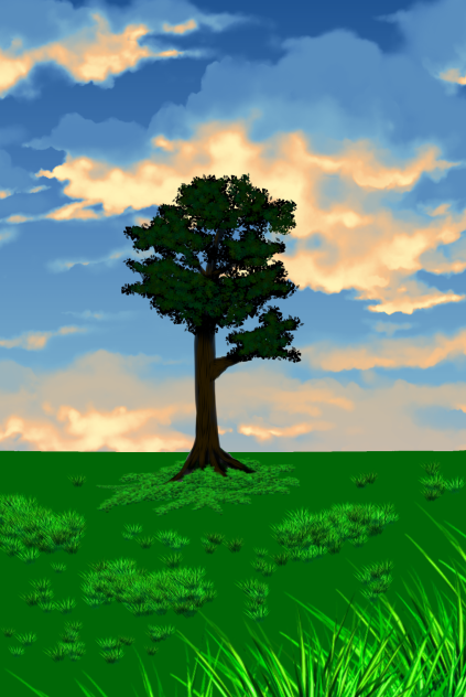 tree in the afternoon - ibisPaint