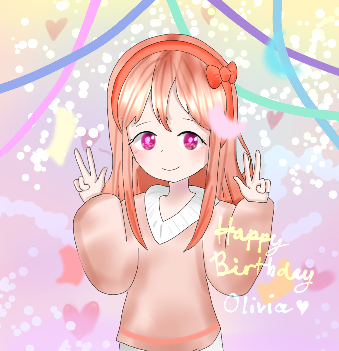 HBD!! OLIVIAA ️ 🎉 - ibisPaint