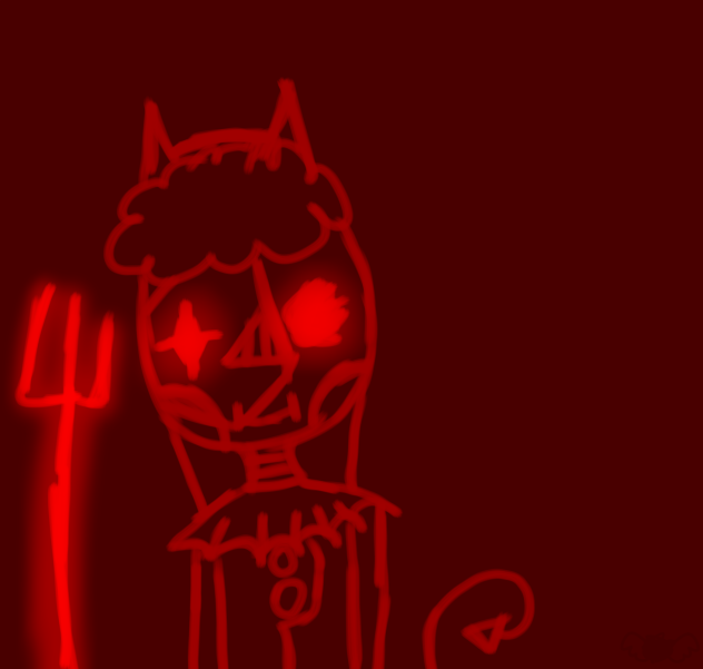 my YouTube banner aka devil moon - ibisPaint