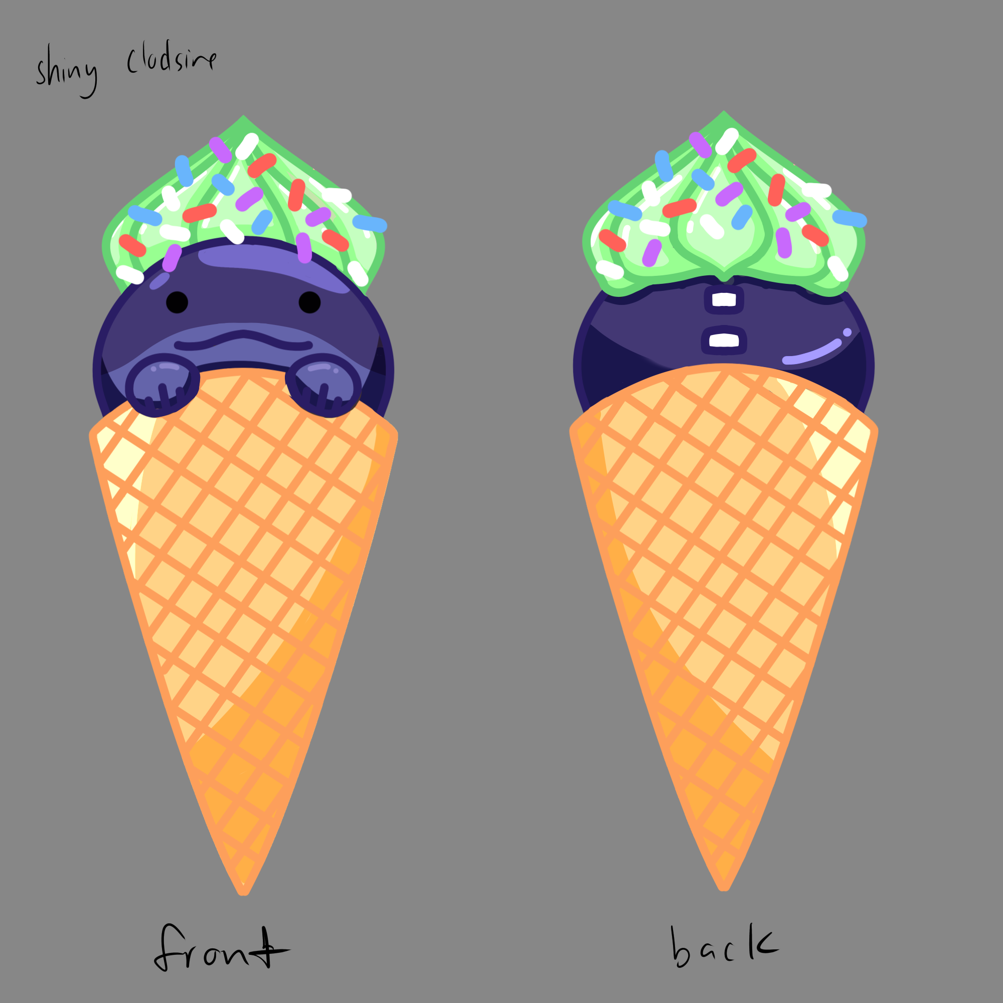 Shiny Clodsire ice cream - ibisPaint