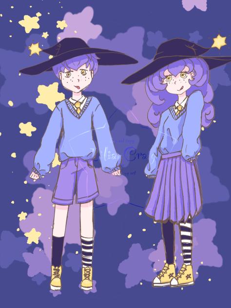 Both star twins 🌟 🌟 - ibisPaint