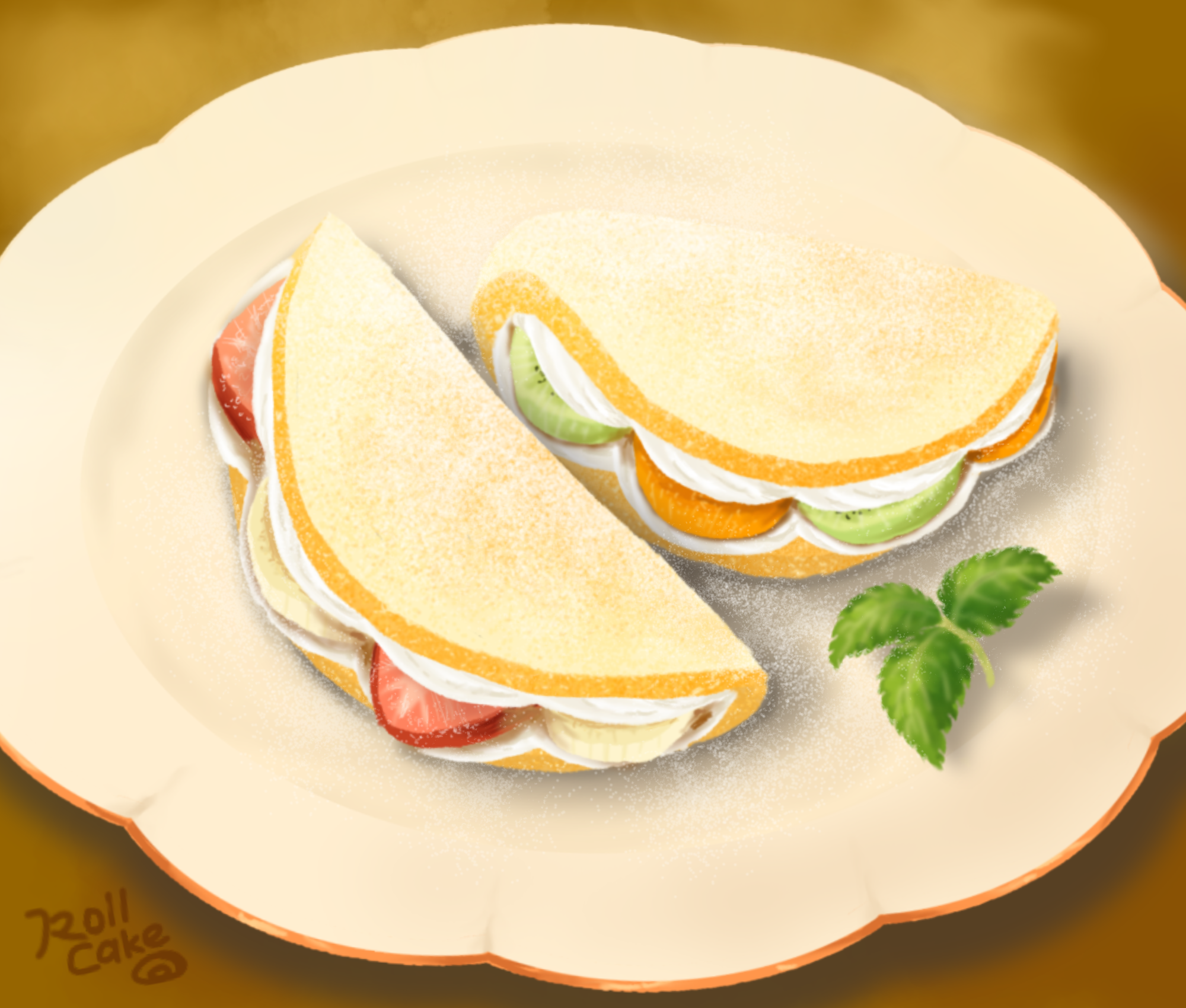fruits omelette cake 🍓🥝 - ibisPaint