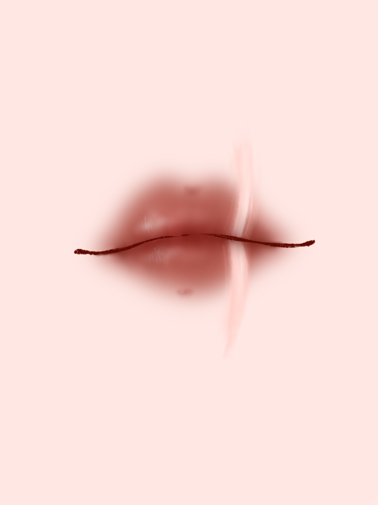 Mouth with a scar - ibisPaint