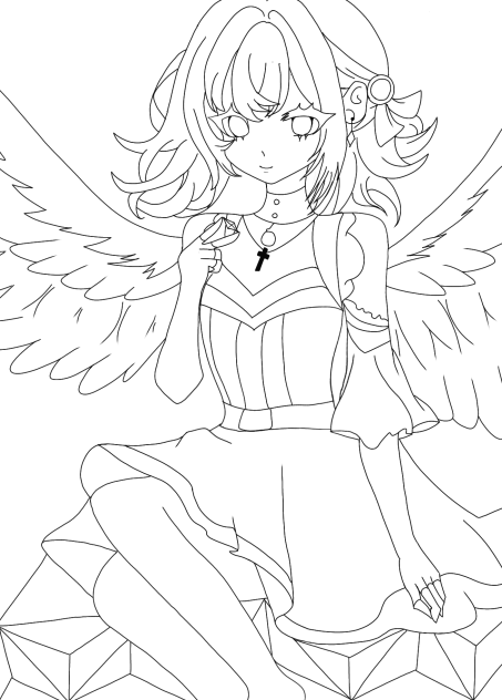 Angel coloring thing - ibisPaint