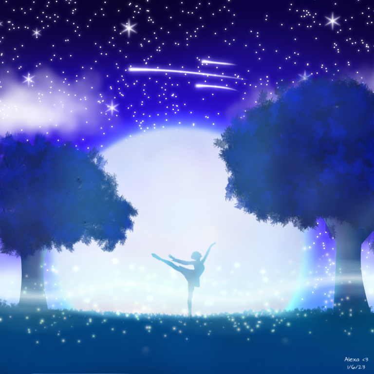 Ballet in the dark - ibisPaint