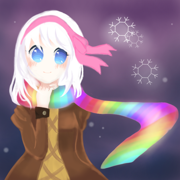 Niji and her rainbow scarf - ibisPaint