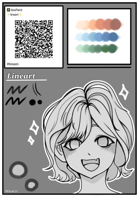 Lineart brush I use - ibisPaint
