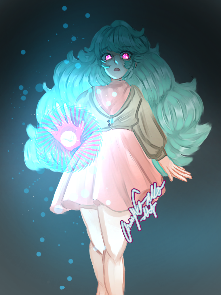 blue haired rage - ibisPaint