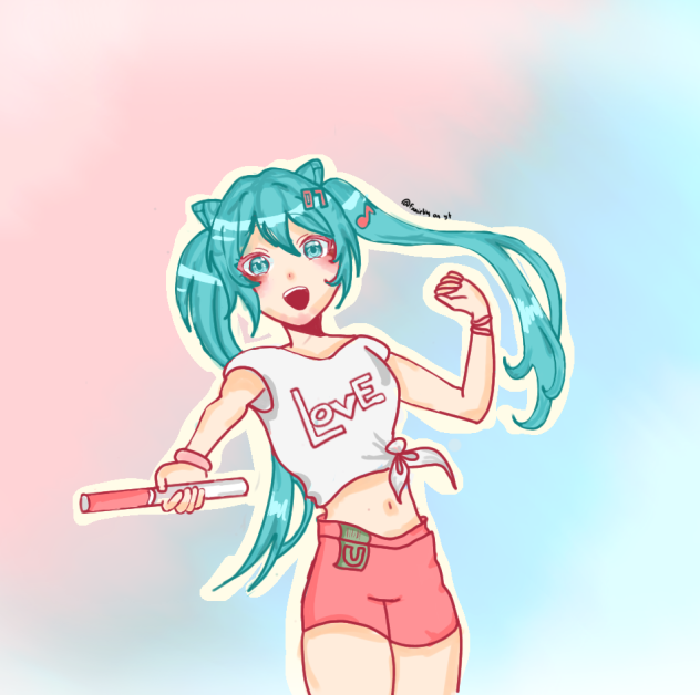 Miku 💙 live audience - ibisPaint