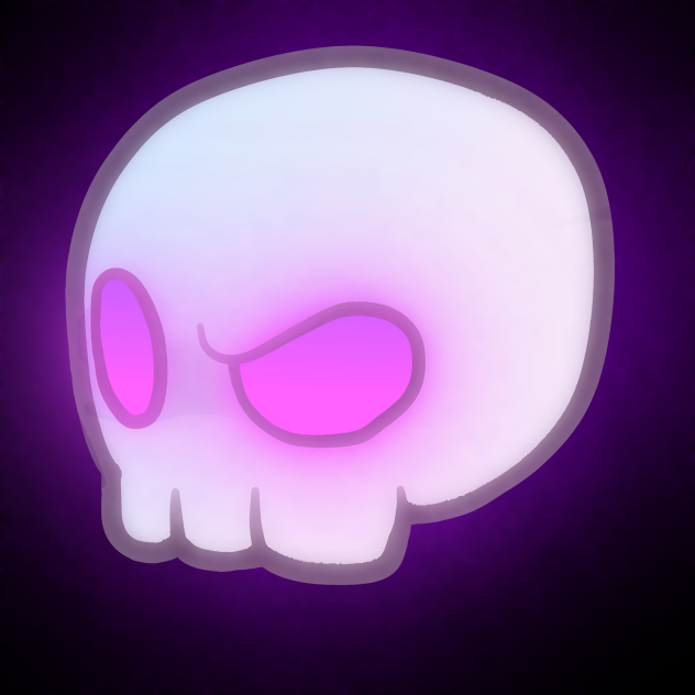 Glowing skull - ibisPaint