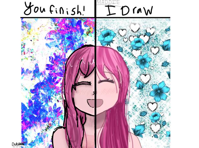 I draw, you finish collab 🌝 - ibisPaint