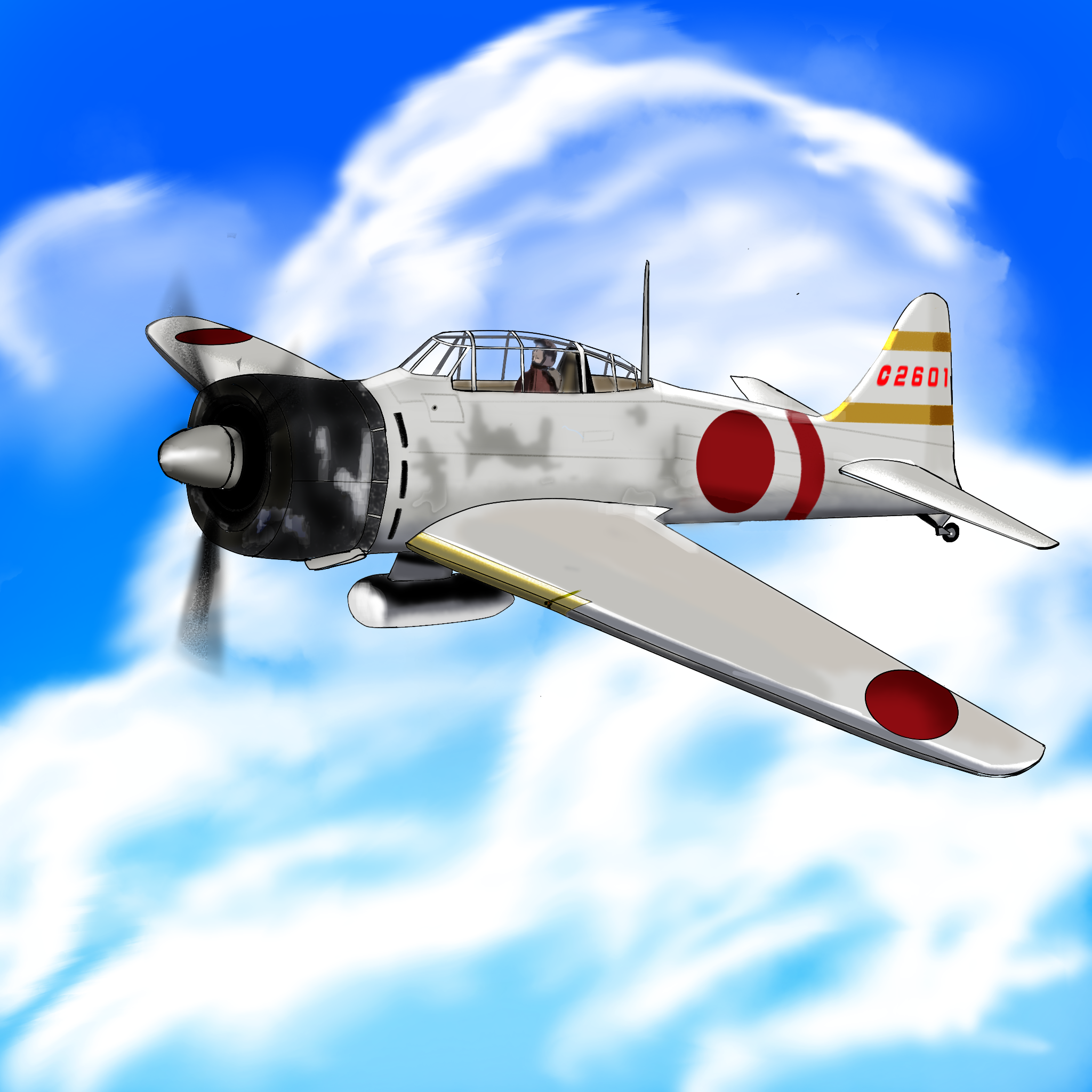 Mitsubishi A6M - ibisPaint