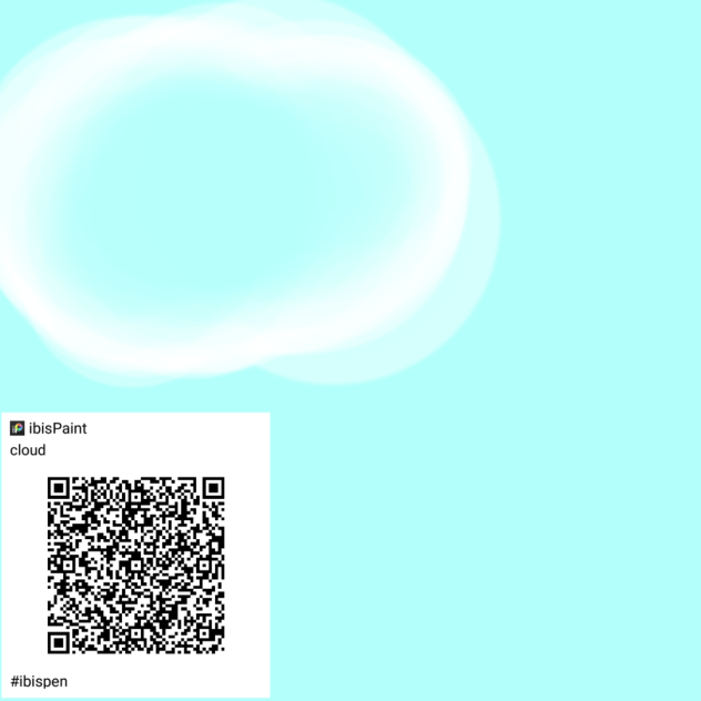 cloud custom QR code - ibisPaint