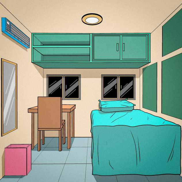 bedroom (colored) - ibisPaint