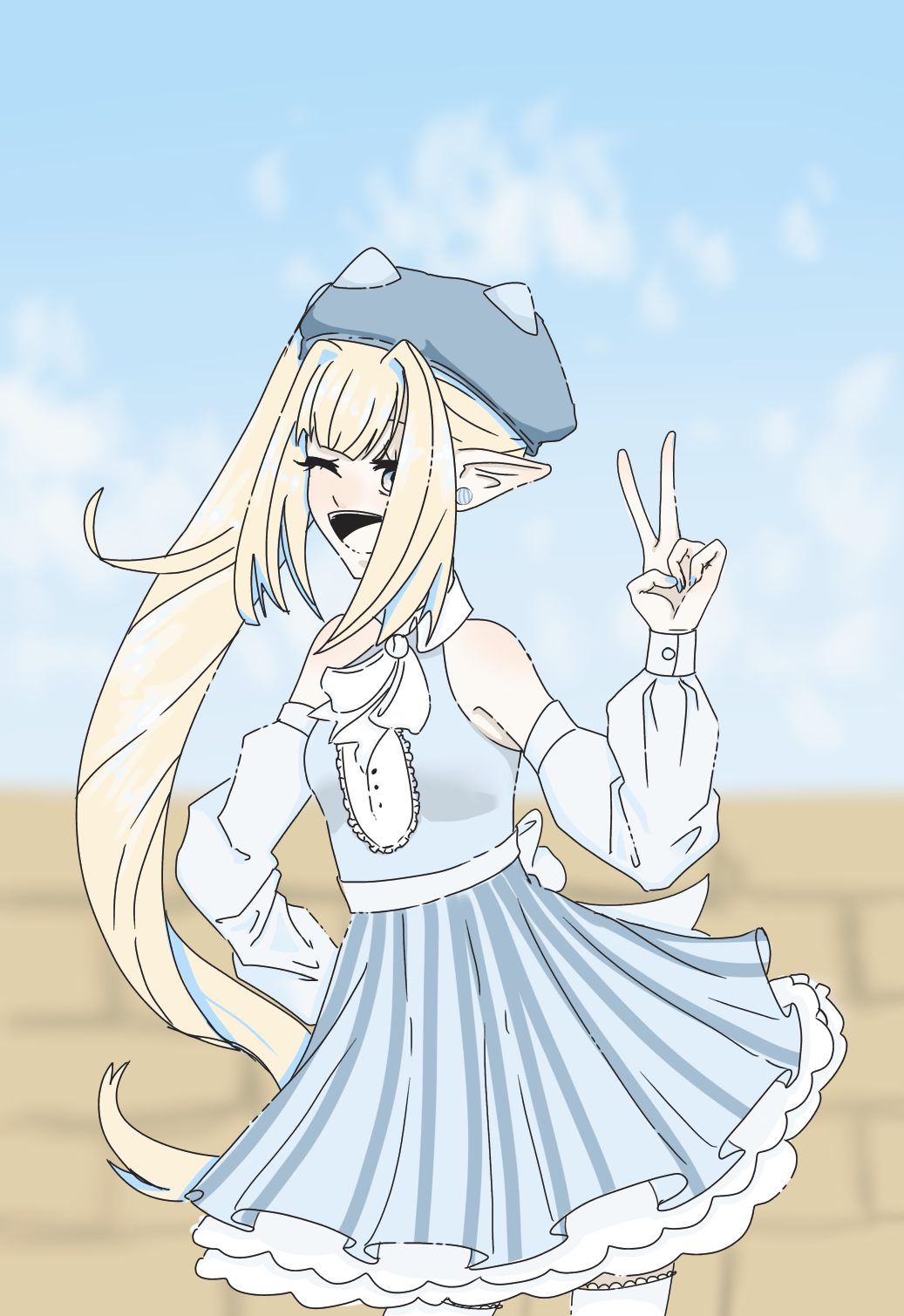 Seaside elf girl - ibisPaint