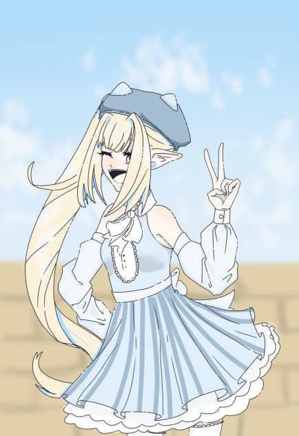 Seaside elf girl - ibisPaint