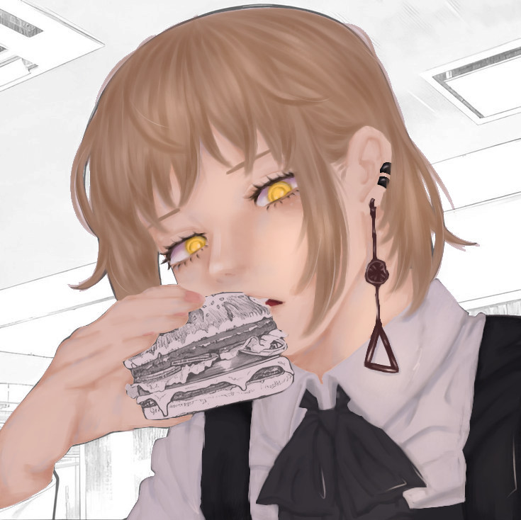 querida com hambúrguer que nao sei pinta - ibisPaint